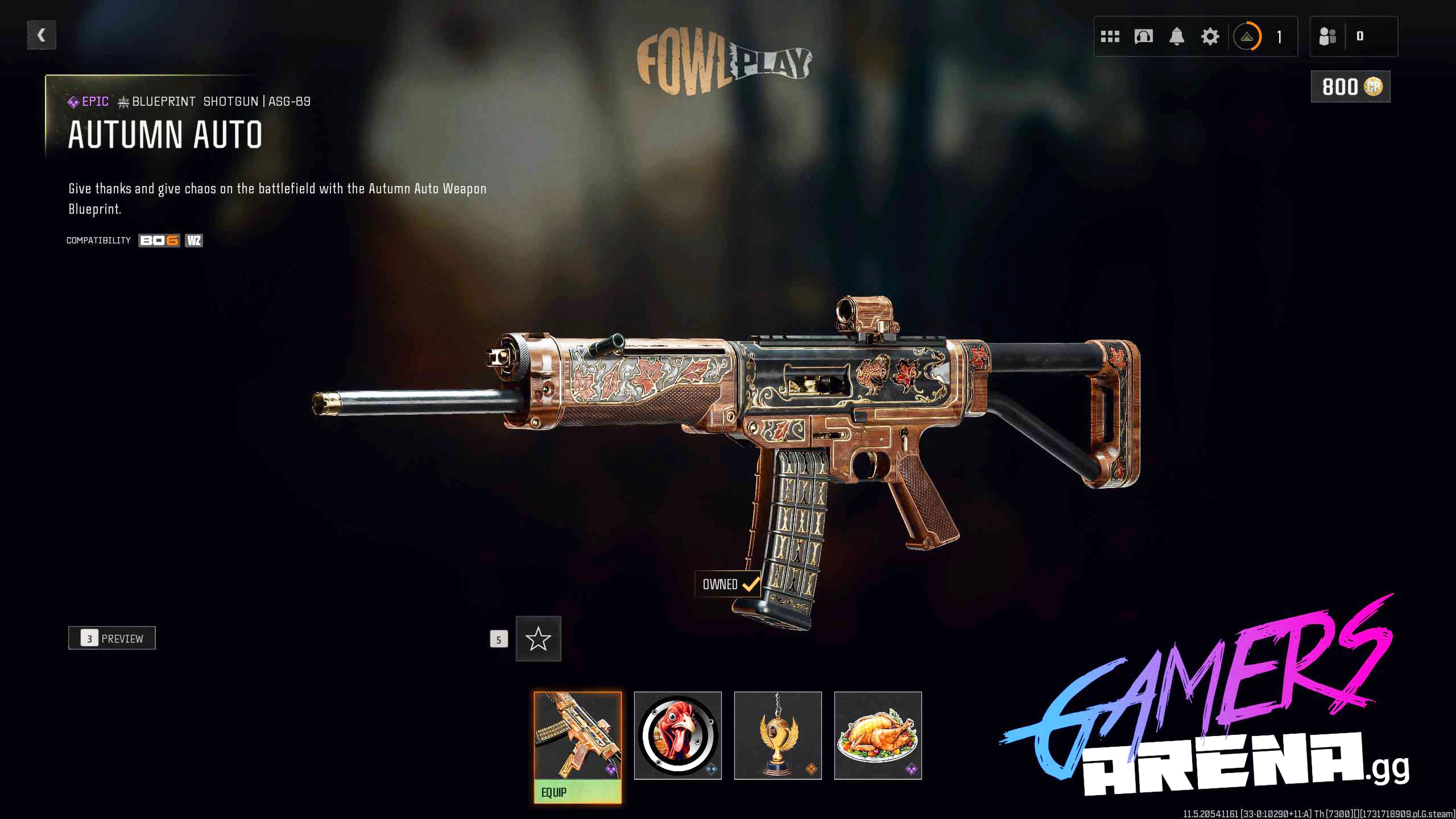 BO6 FOWL PLAY Weapon Bundle HARD UNLOCKED PS Xbox PC - Warzone WZ2 WZ3 ...